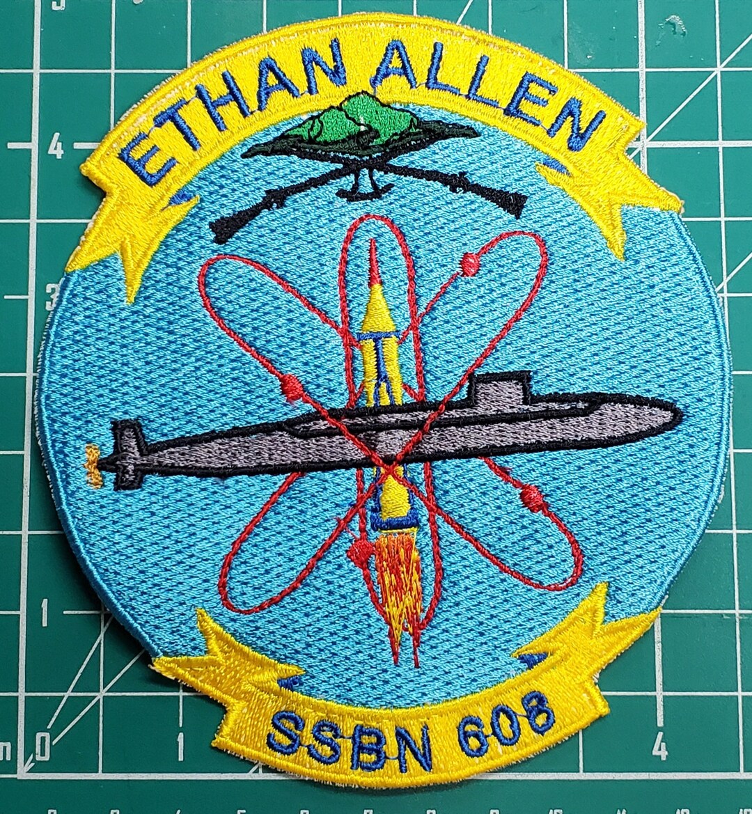 USS Ethan Allen SSBN 608 Embroidered Ships Patch Free Shipping - Etsy