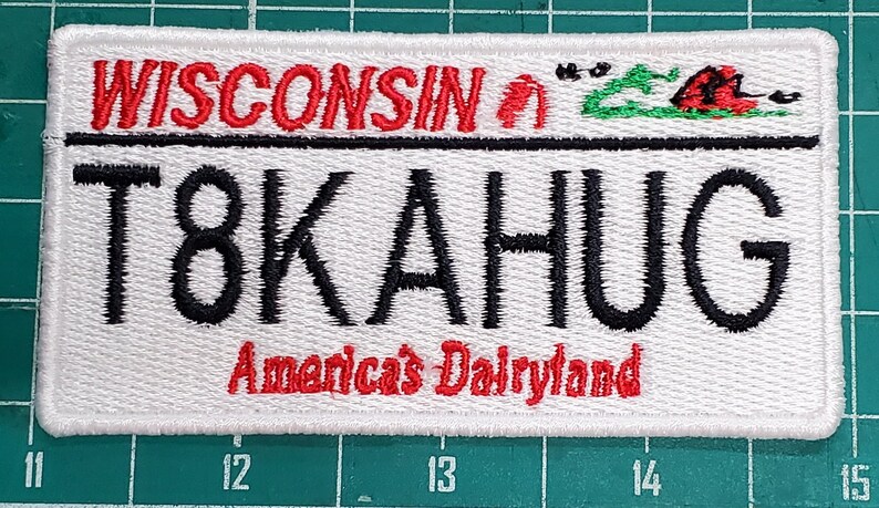 Custom Embroidered State License Plate Patches Free Shipping - Etsy