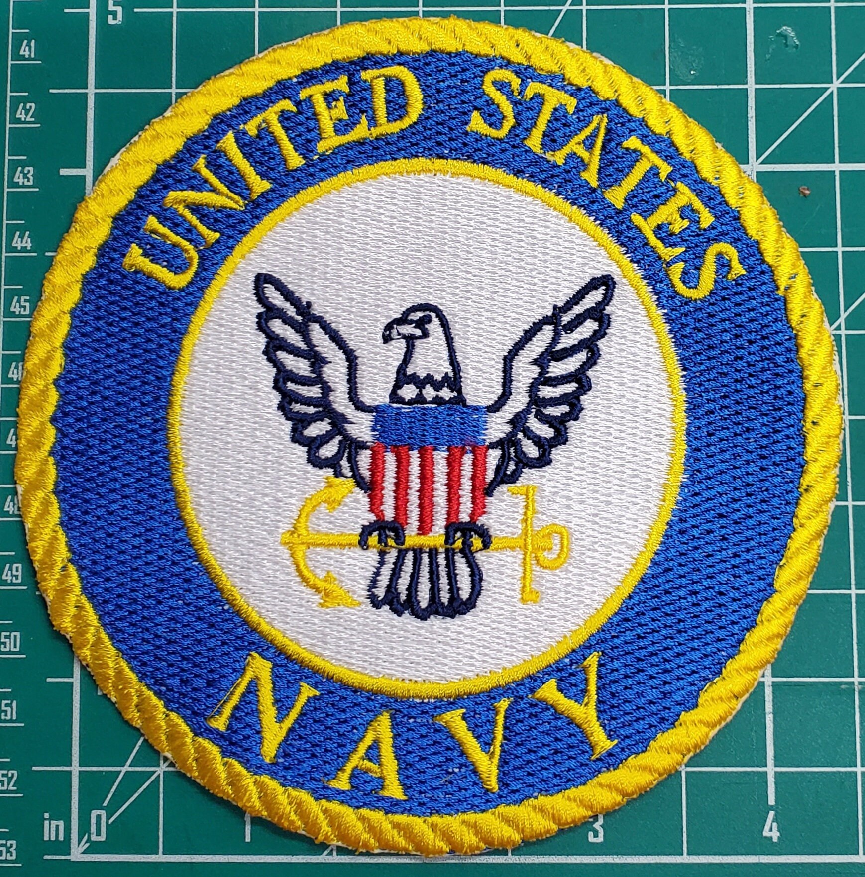 US Navy Logo Embroidered Patch Licensed 4.9" Free Shipping - Etsy