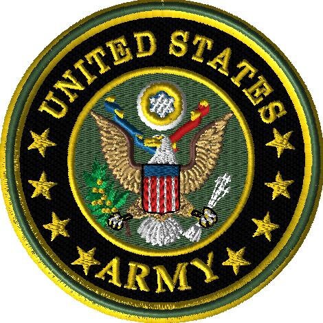 US Army Embroidery Machine Design 4.9 X 4.9 Inches Reproduction Digital ...