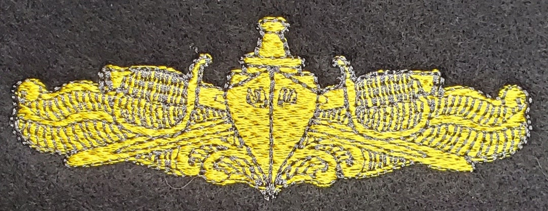 USN Pin OSWS Officer Surface Warfare Specialist Pin Embroidery File Hat ...