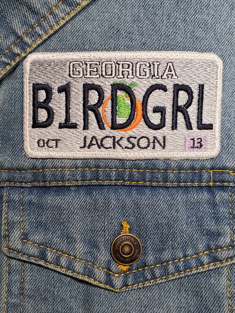 Custom Embroidered State License Plate Patches Free Shipping - Etsy