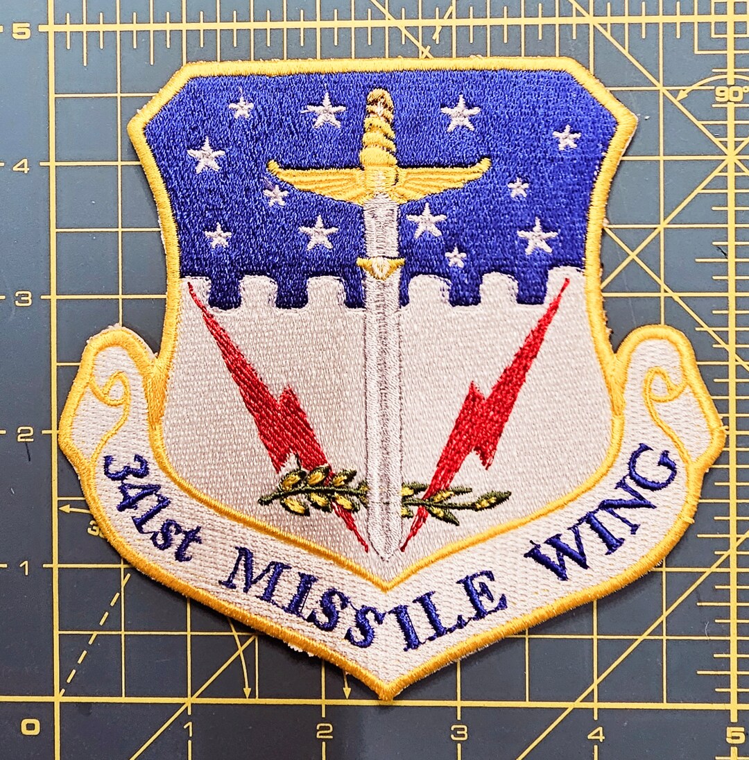 USAF 341st Missile Wing Patch Embroidery 4.9" Command Free Shipping - Etsy
