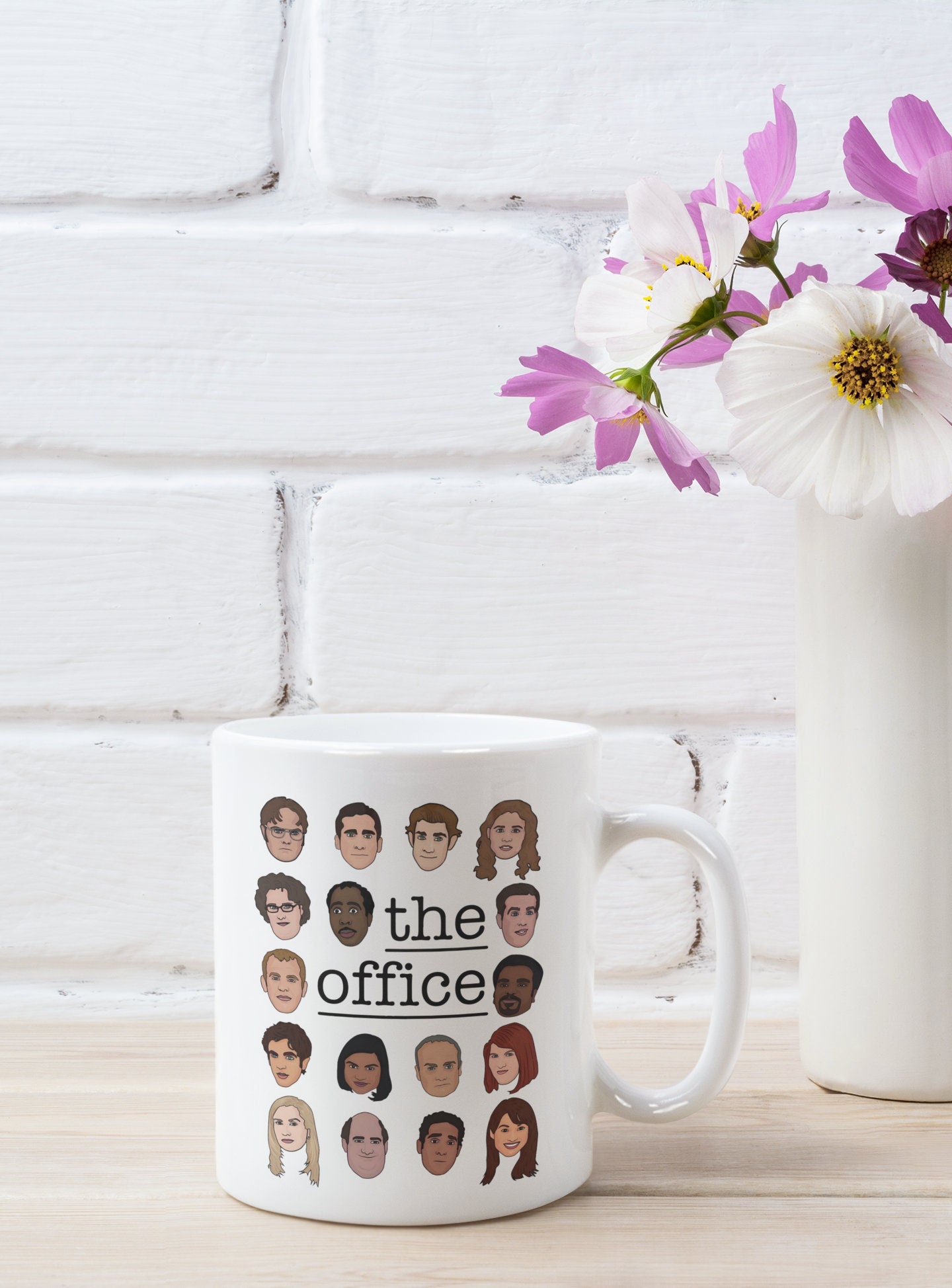 The Office Faces Characters Merch Funny 11 Oz Ceramic Mug Gift Souvenir ...