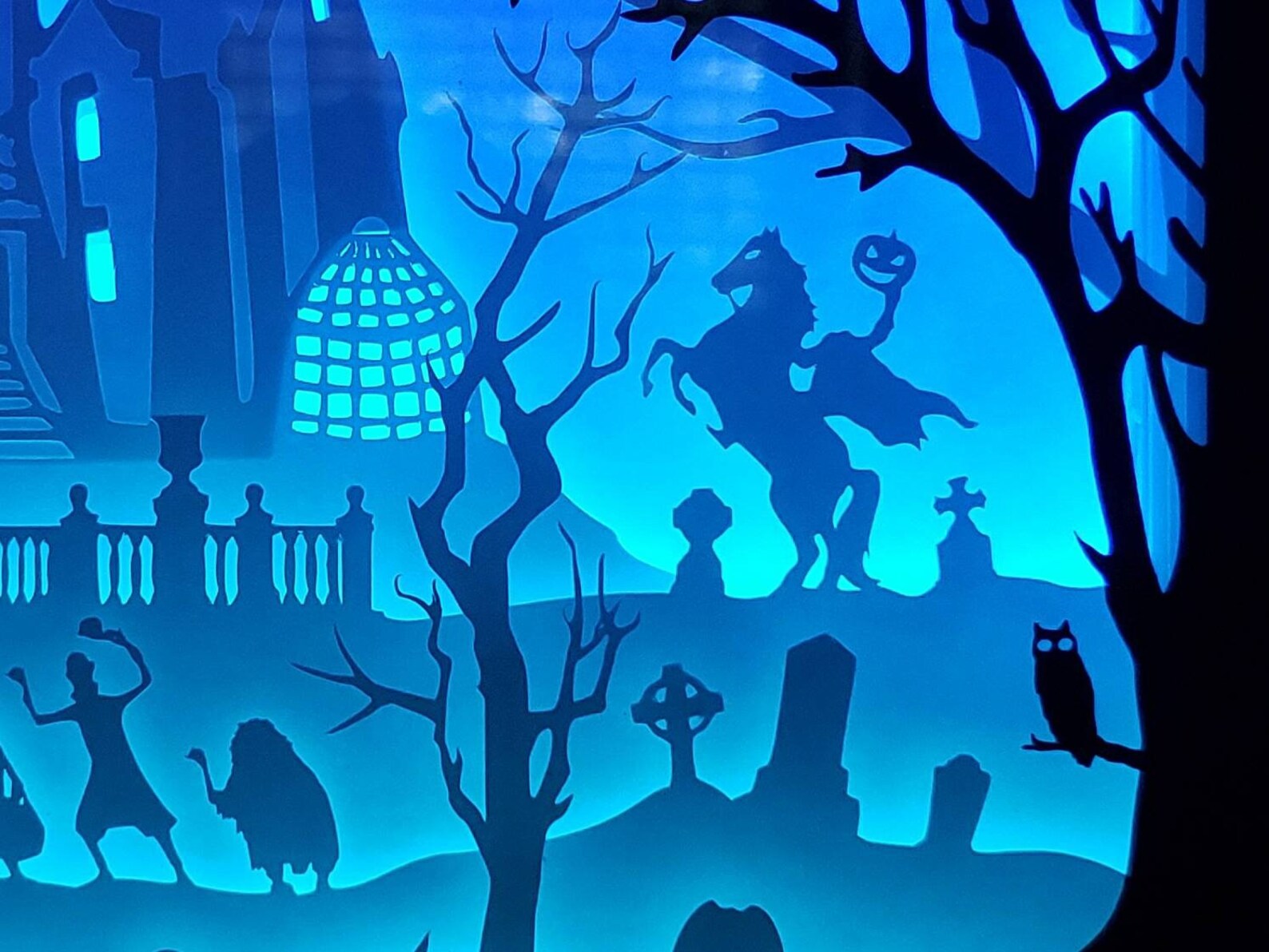 Haunted Mansion Shadow Box SVG & DFX Files Light Box Multi | Etsy