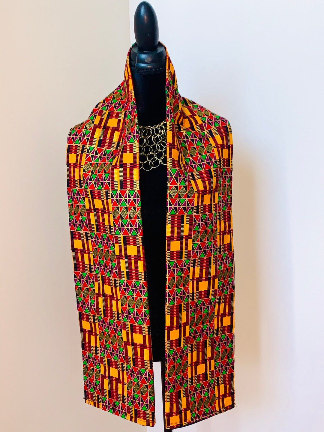 Metallic Kente Graduation Stoles Class Of 2022 Kente Sash African