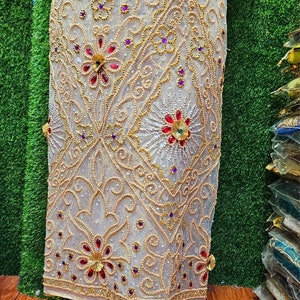 White George Wrapper and Blouse Material, African Traditional Wedding ...
