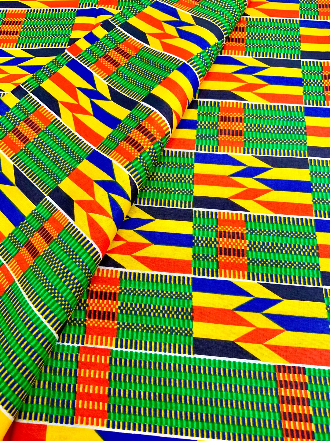 Colorful Kente Cloth African Fabric by the Yard Ankara Masks - Etsy