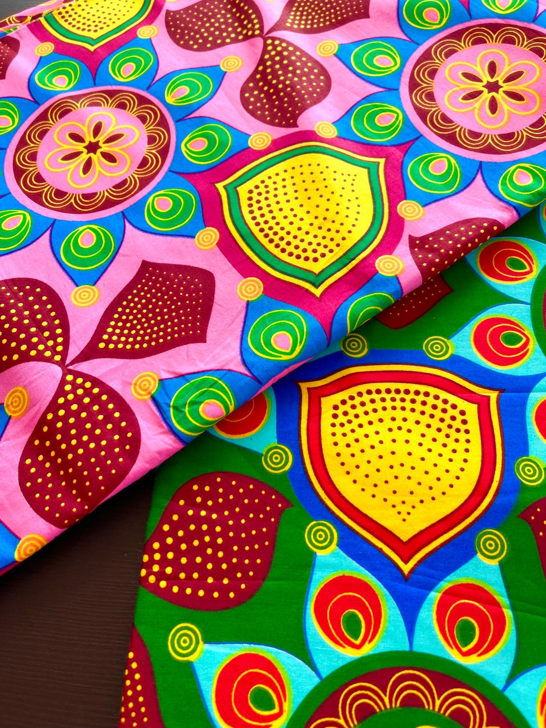 Colorful Cotton Fabric by the Yard Tropical Ankara Print - Etsy