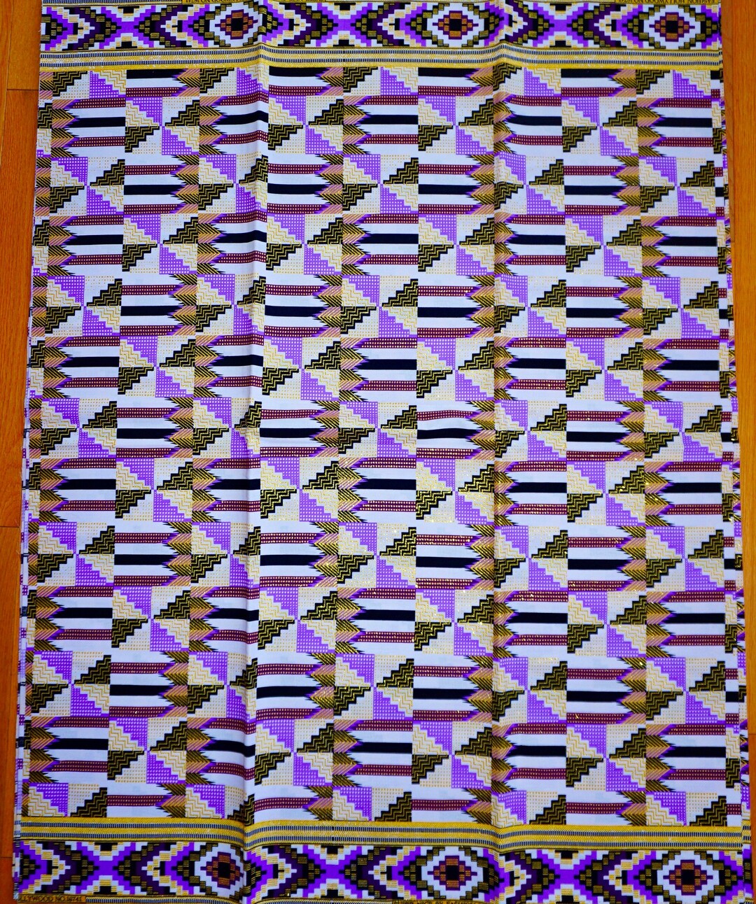 Pink African Fabric by the Yard, Metallic Ankara Kente Print Cotton ...