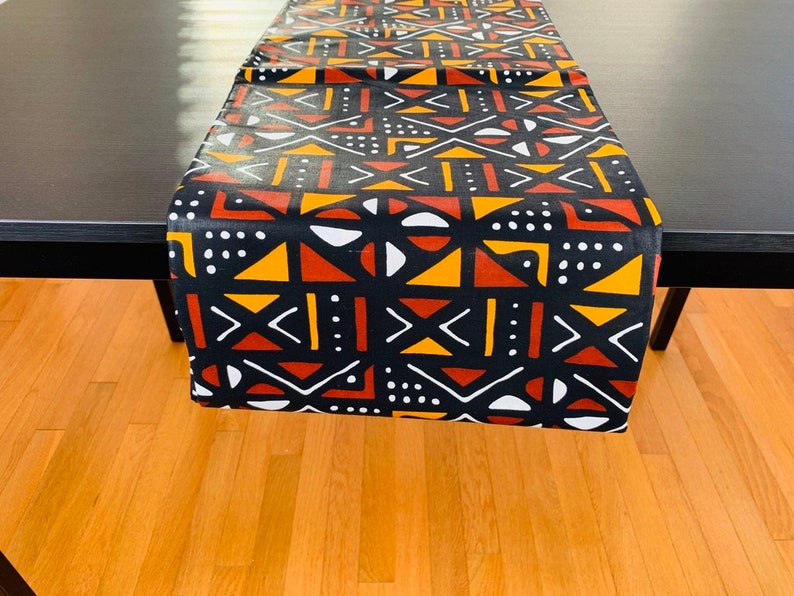 Fancy Rustic Boho Table Runner African Mud Cloth Print - Etsy