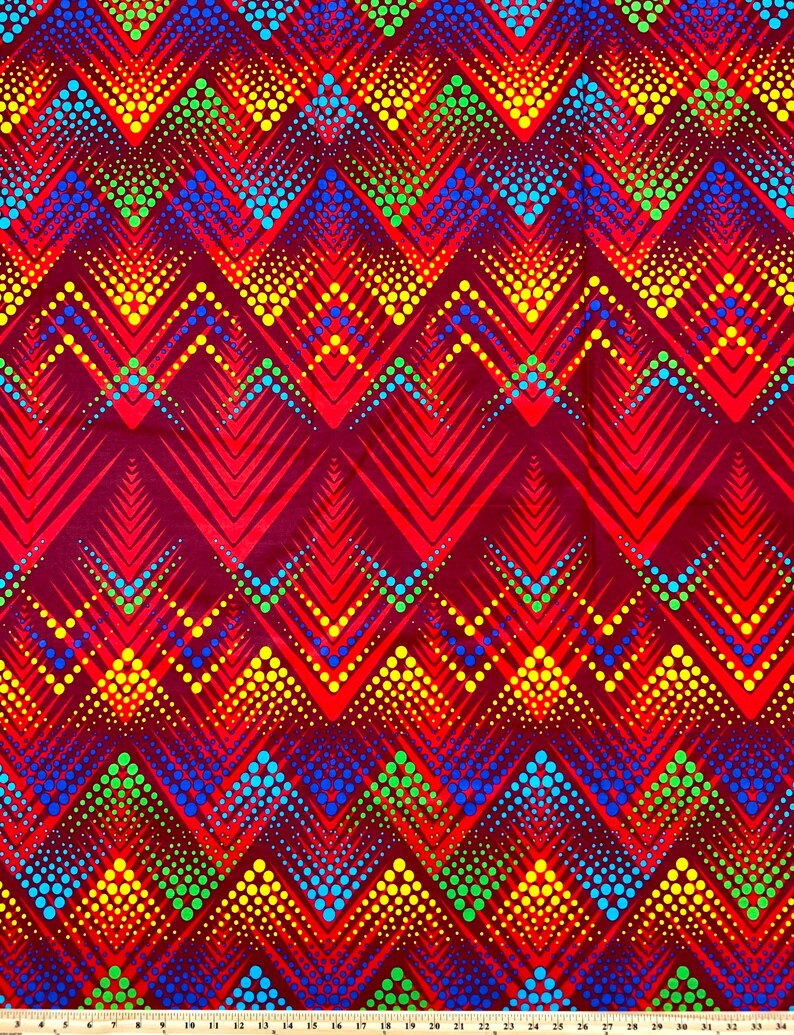 Red Polka Dot Fabric by the Yard 100% Cotton Tropical Ankara - Etsy