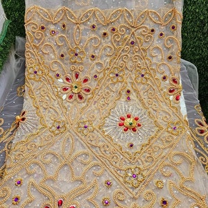 White George Wrapper and Blouse Material, African Traditional Wedding ...