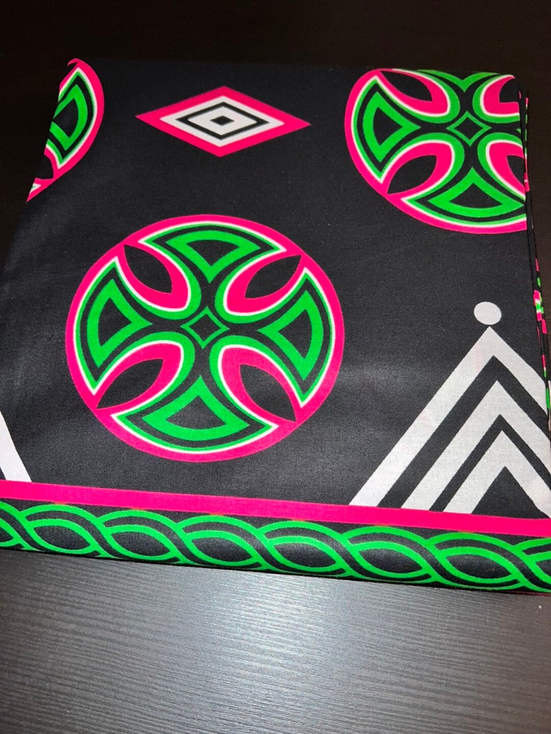 Pink Green African Print Fabric by the Yard, 100% Cotton Toghu Atoghu ...
