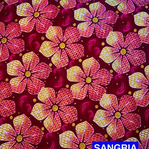 Metallic Ruby Red Fabric by the Yard, Summer Dressmaking Sewing ...