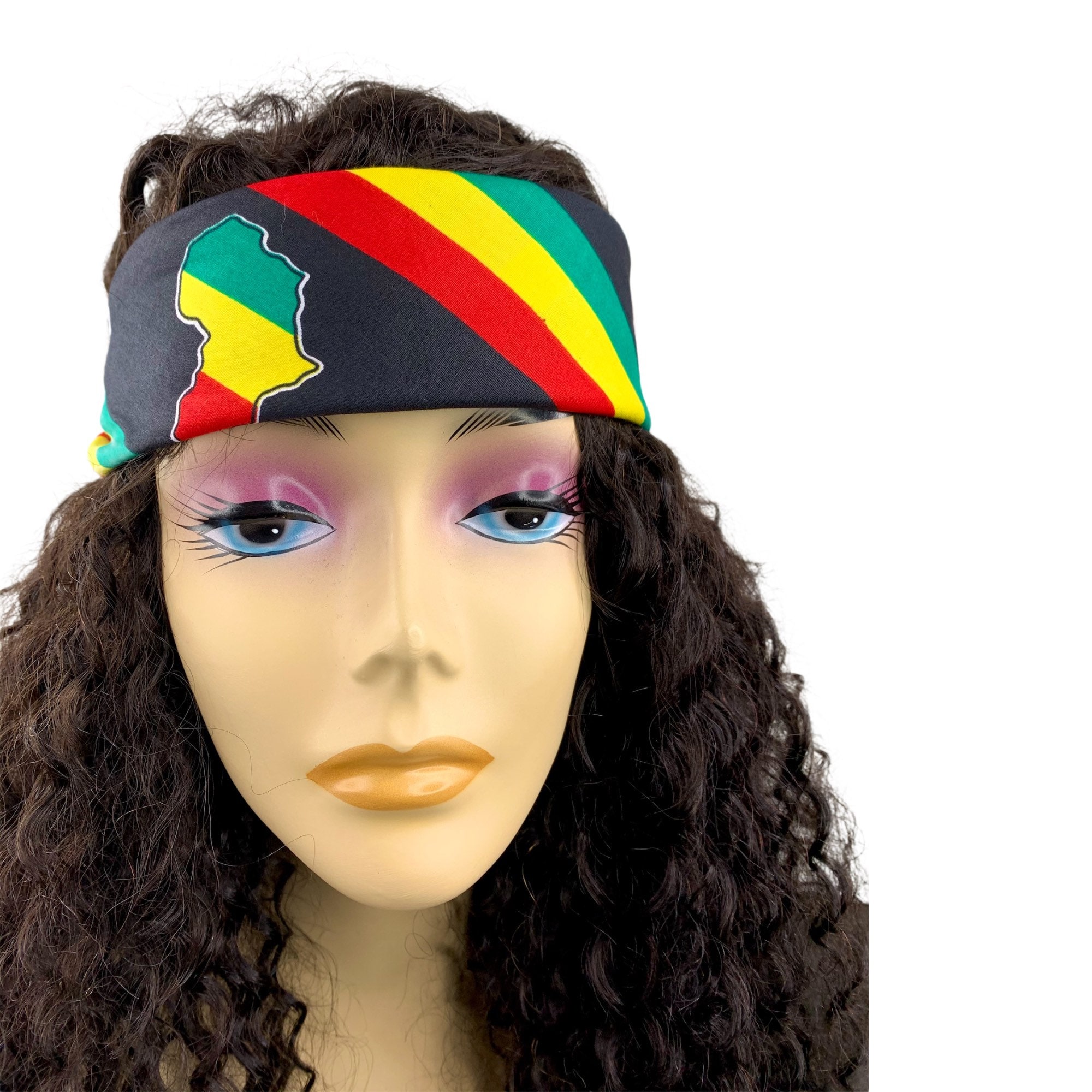 Bandana Headband Scarf 100% Cotton African Print Head Wrap | Etsy