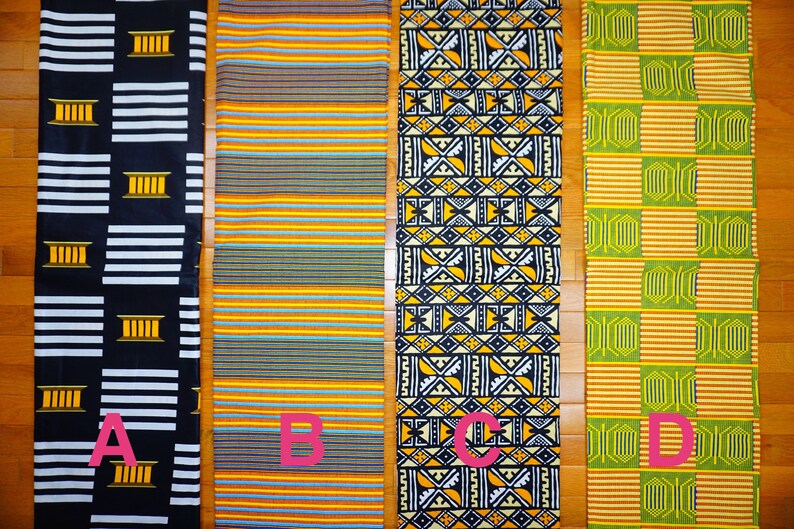 Cotton Fabric by the Yard African Print Kente Mud Cloth - Etsy