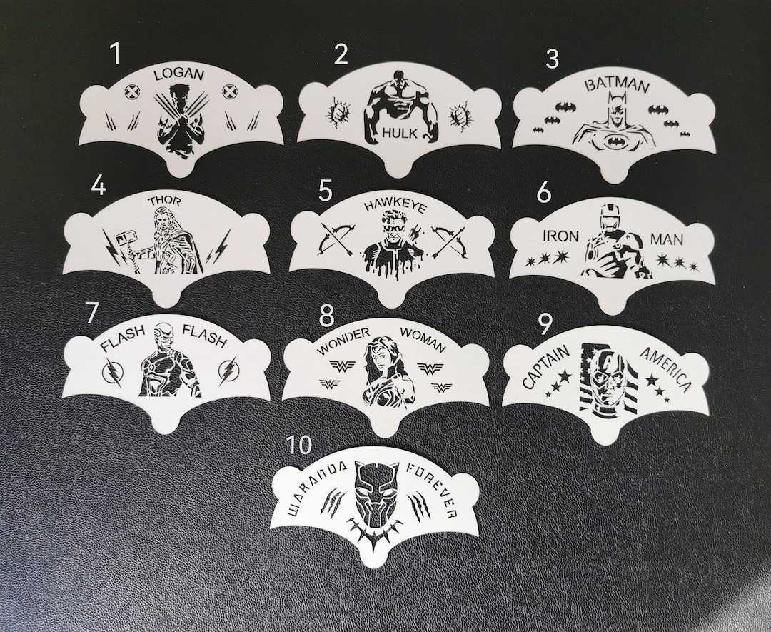 Super Hero Make Your Own Stencil Set (5 Stencils ) 190 Mylar - Etsy