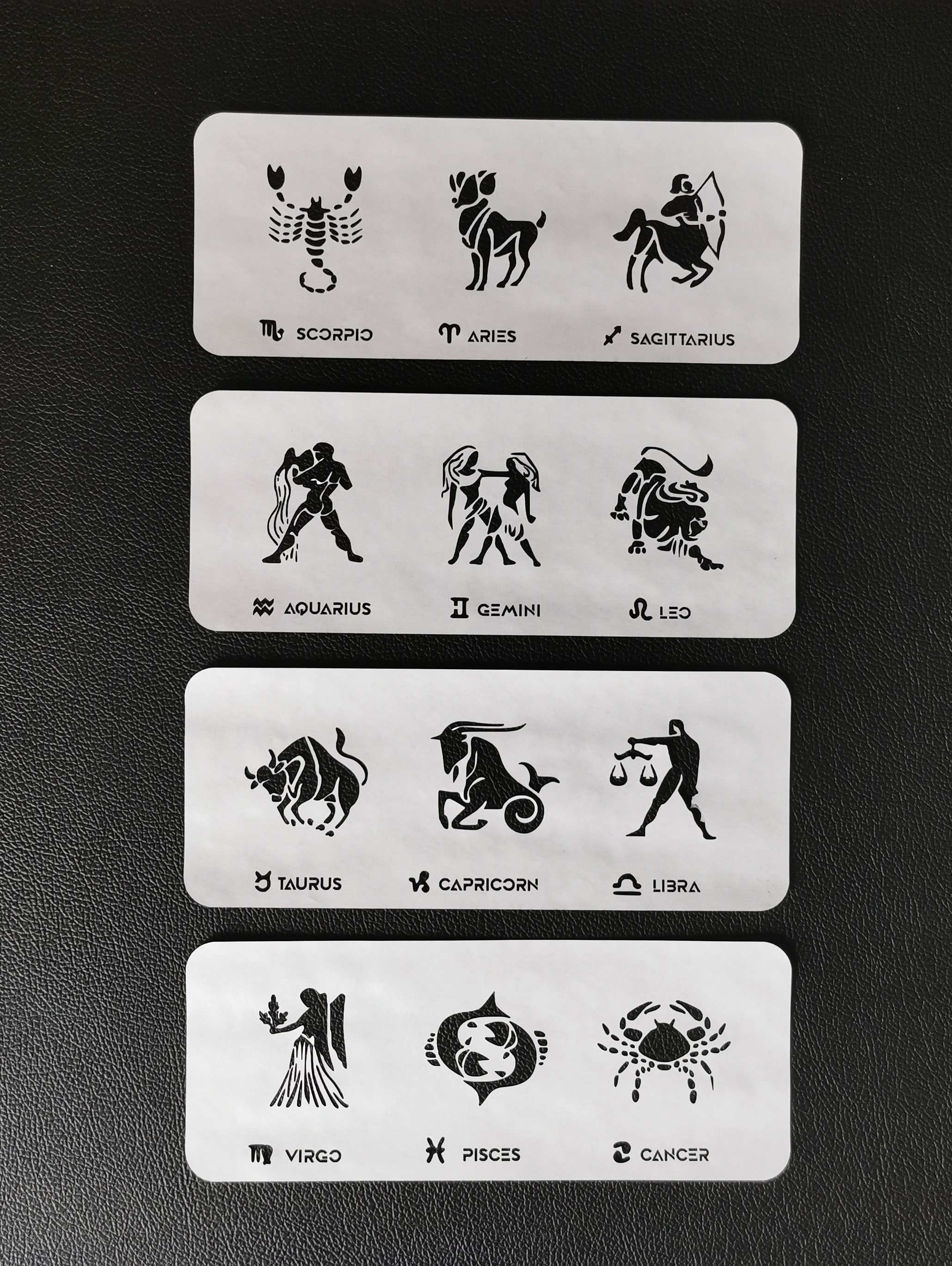 Zodiac Stencil - 190 Micron Mylar - for Art & Crafts - 12 Zodiacs - Etsy