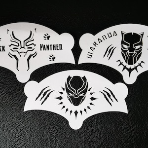 Black Panther Wakanda Face Painting Stencils (190 Micron Mylar) - Etsy