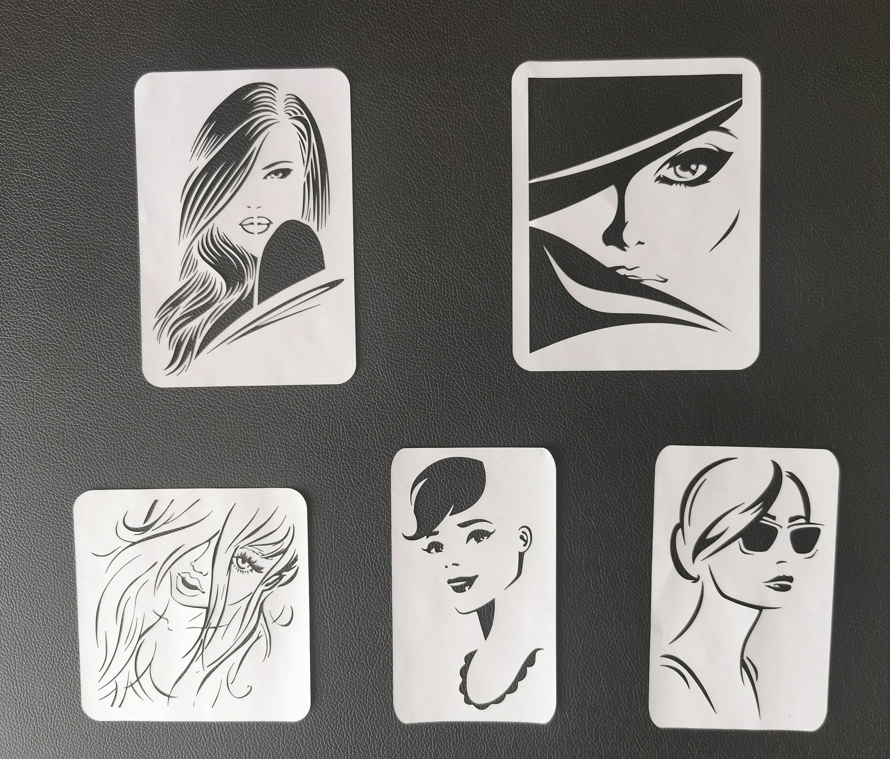 Stencil Set ( Woman Face Stencils Set) - Etsy