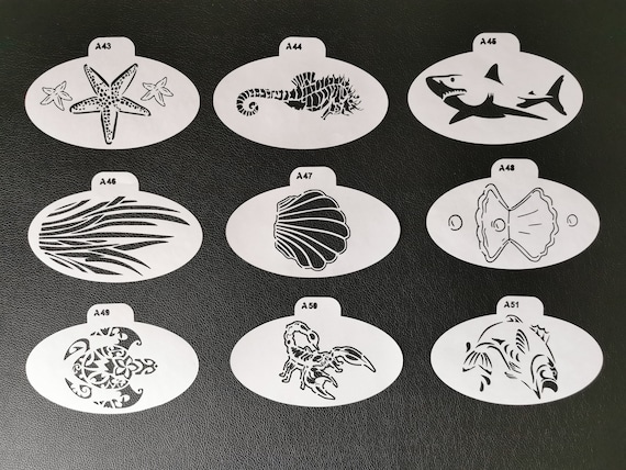 Stencil Set 9 Stencils for Airbrush Body and Face Painting - Etsy