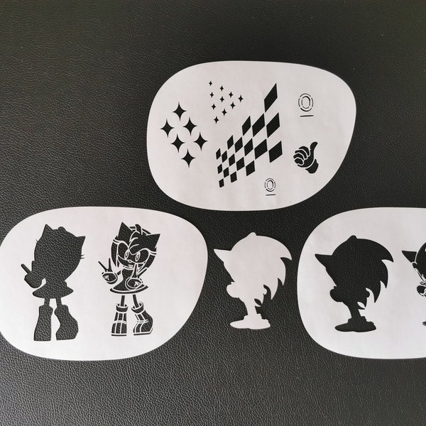 Sonic Face Stencil - Etsy