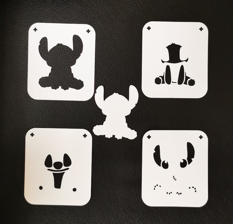 Pochoirs multicouches point 190 pochoirs corps et visage en mylar ...