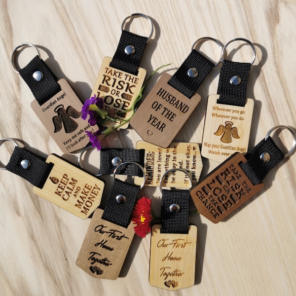 Quote Key Ring - Etsy UK