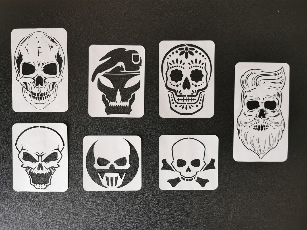 Skull Stencil Set (mylar 190) - Etsy