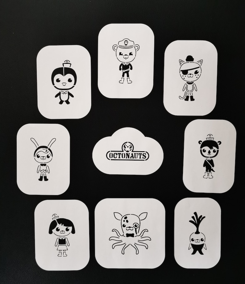 Octonauts Stencil Set 1 Body and Face Painting 190 Mylar 1 Edge All ...