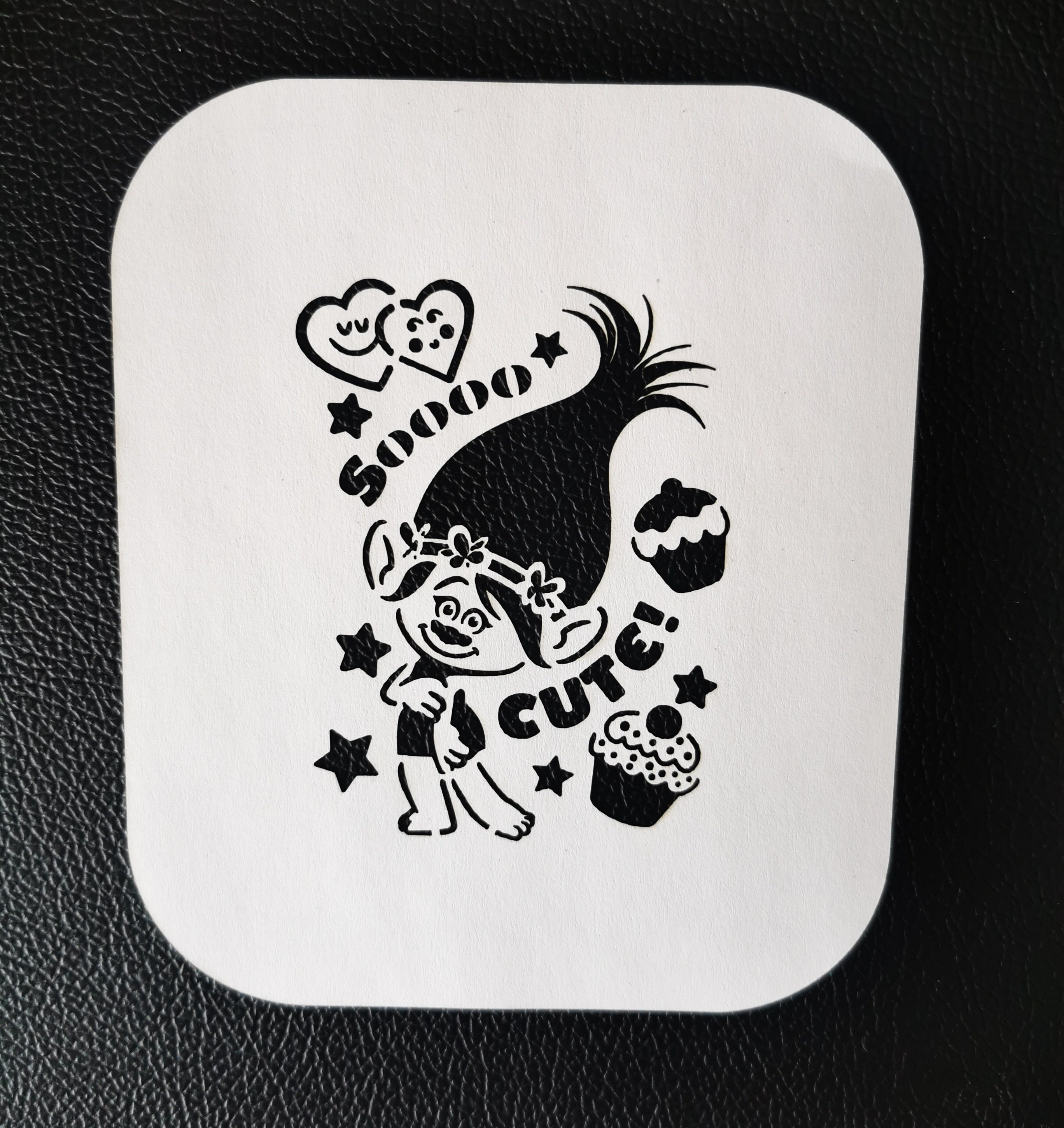 Trolls Stencil Set - Body and Face Painting - 190 Mylar - 1" Edge All ...