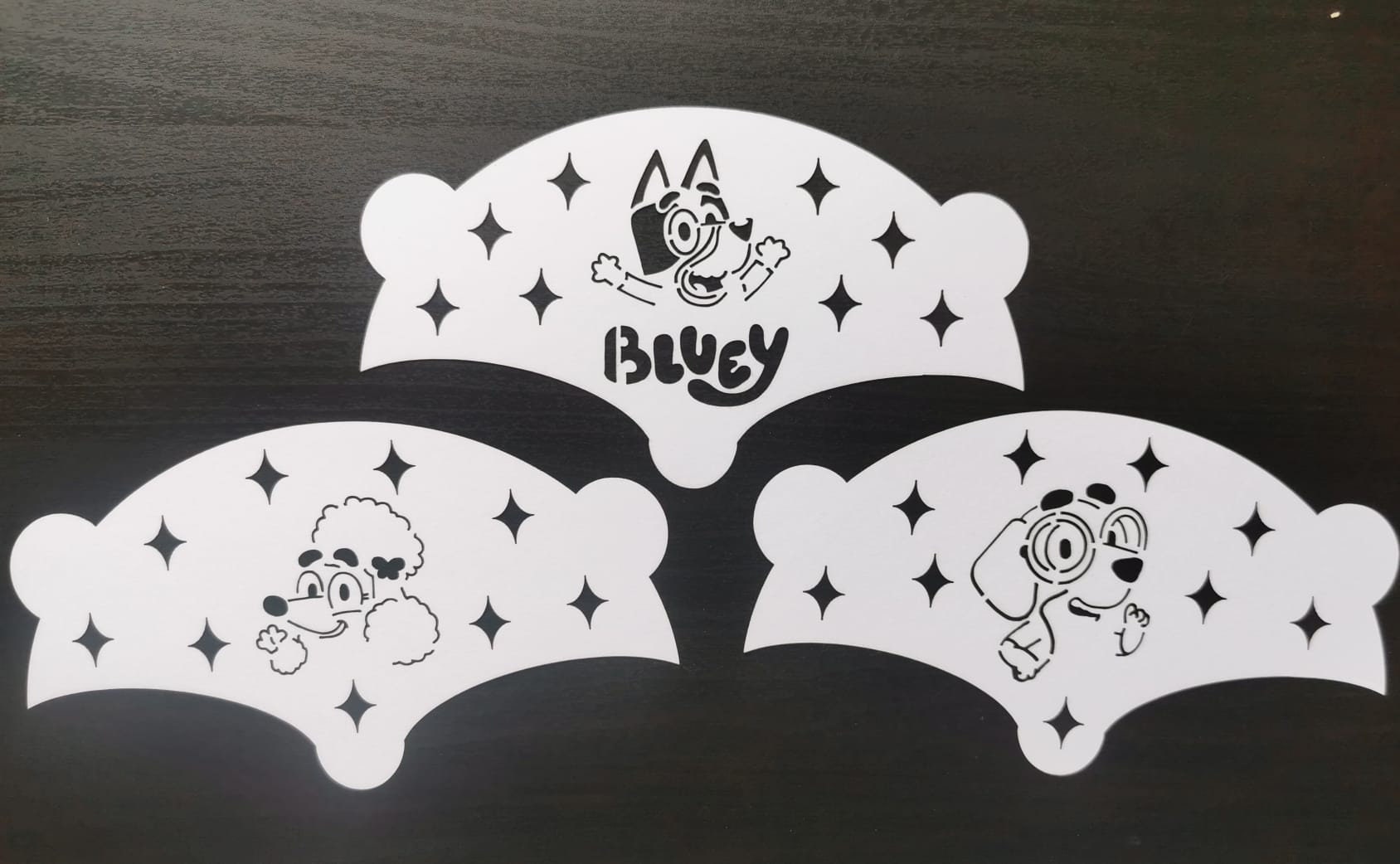 Blueys Face Painting Stencils Make Your Own Stencil Set (4 Stencils ...