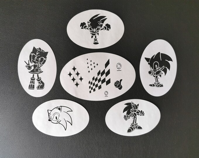 Sonic Stencil Set 190 Micron Mylar body and Face Painting - Etsy