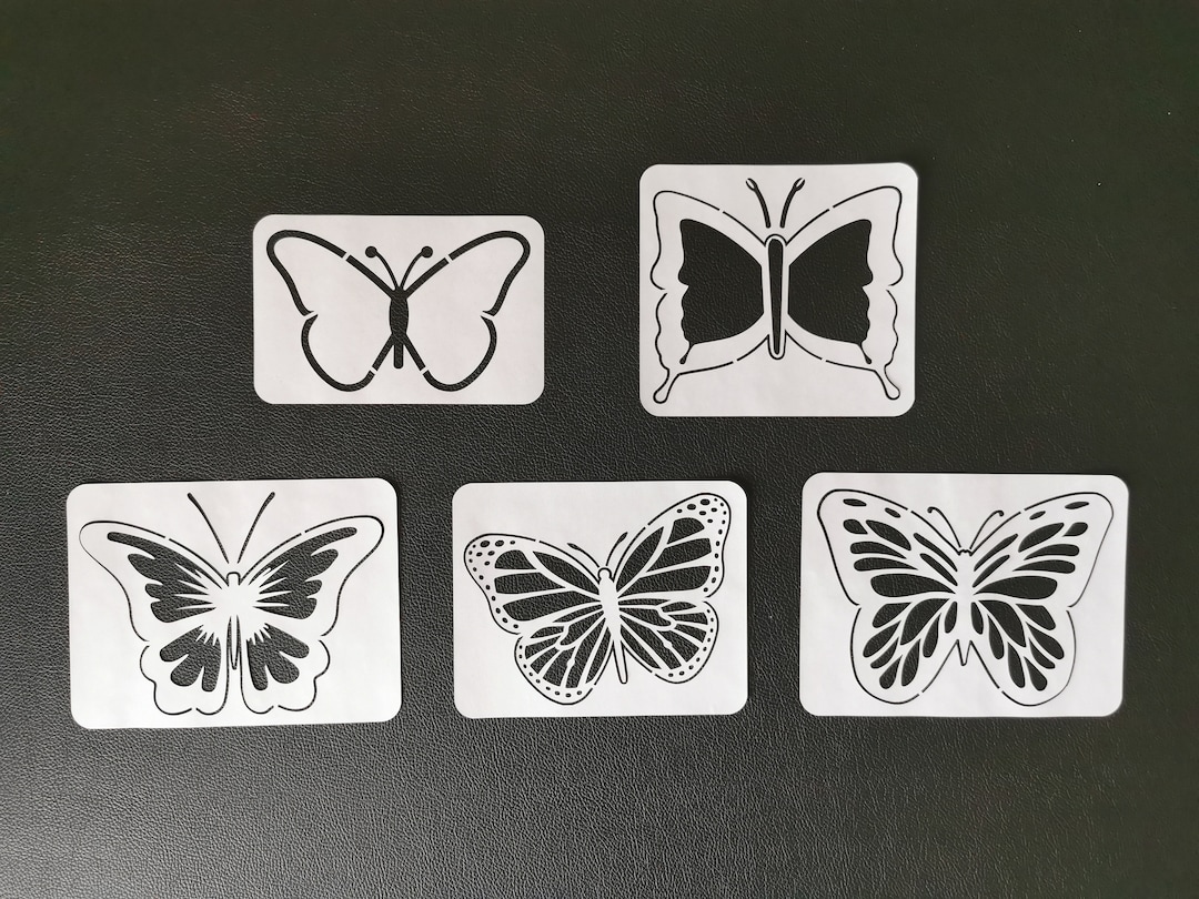 Butterfly Stencil Set 2 ( Mylar 190 Micron) - Etsy