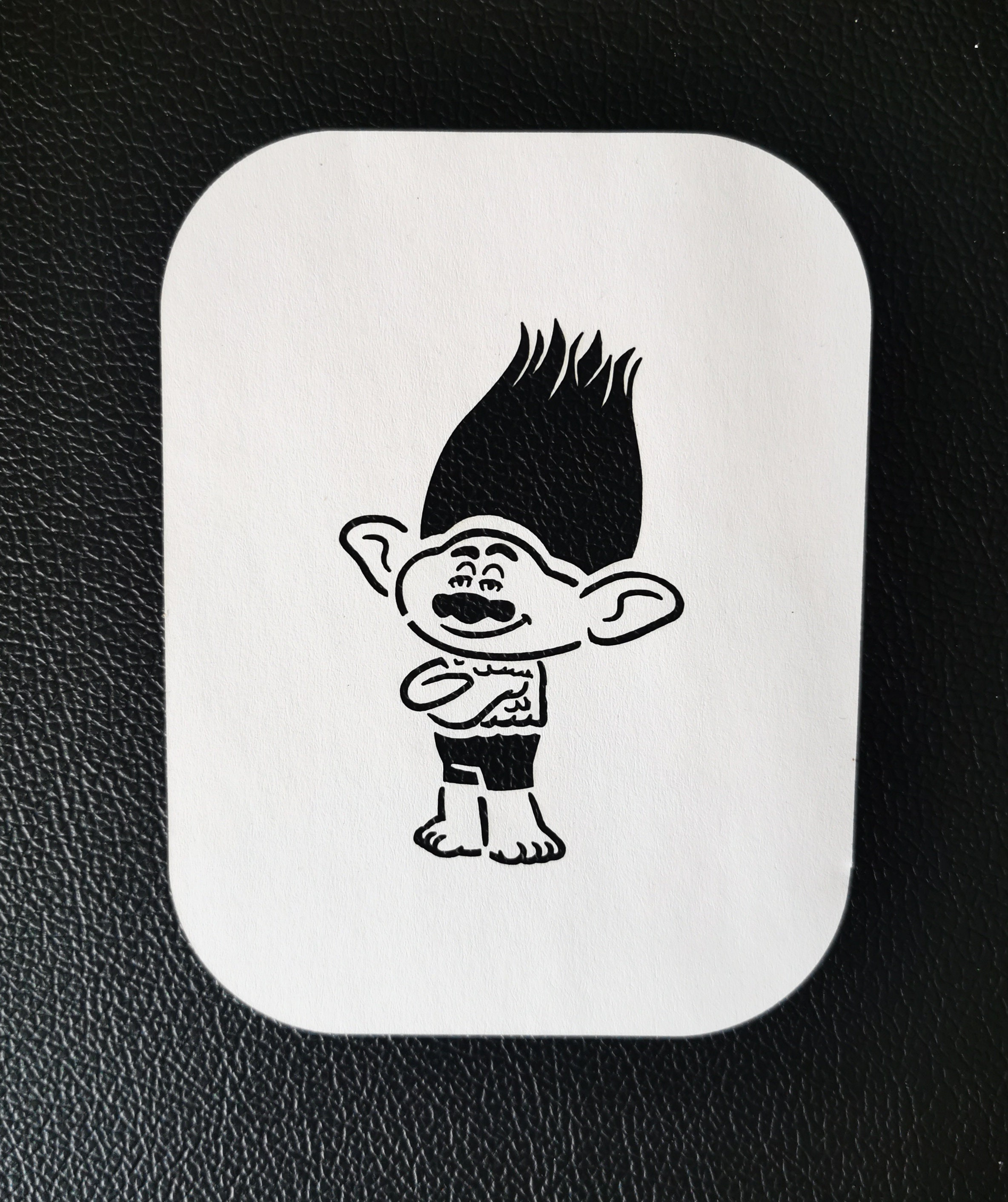 Trolls Stencil Set - Body and Face Painting - 190 Mylar - 1" Edge All ...
