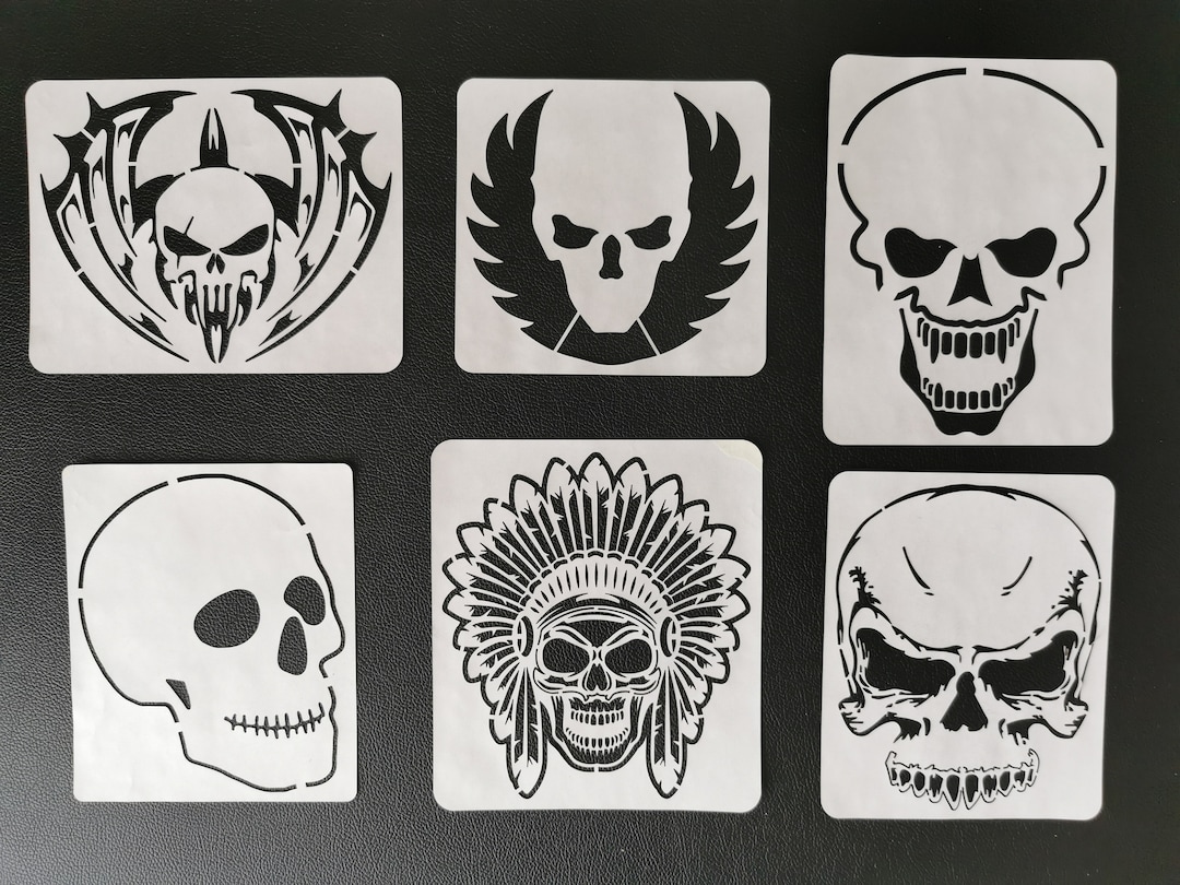 Skull Stencil Set - Etsy