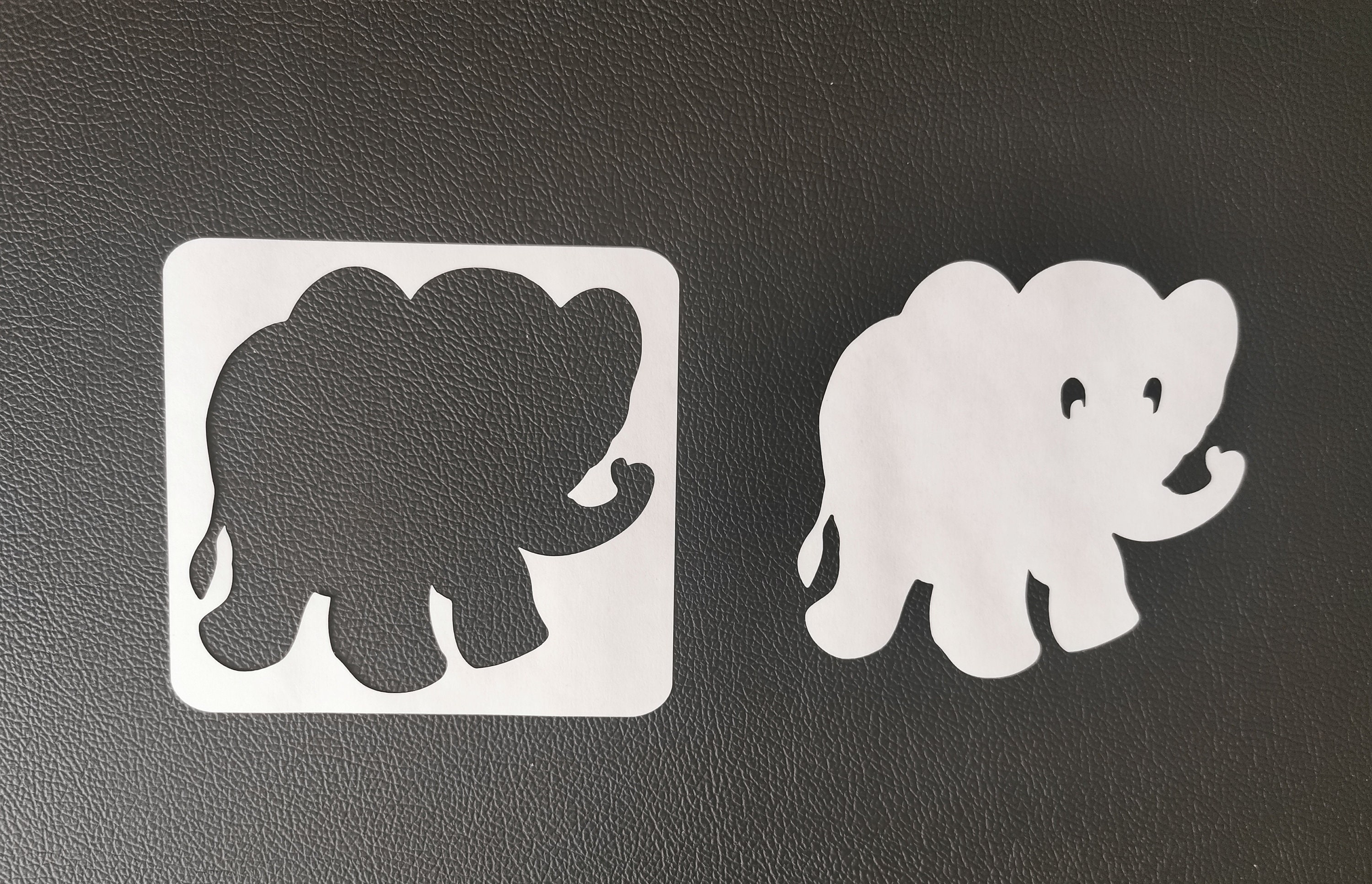 Elephant (cartoon) Stencil Set - Etsy