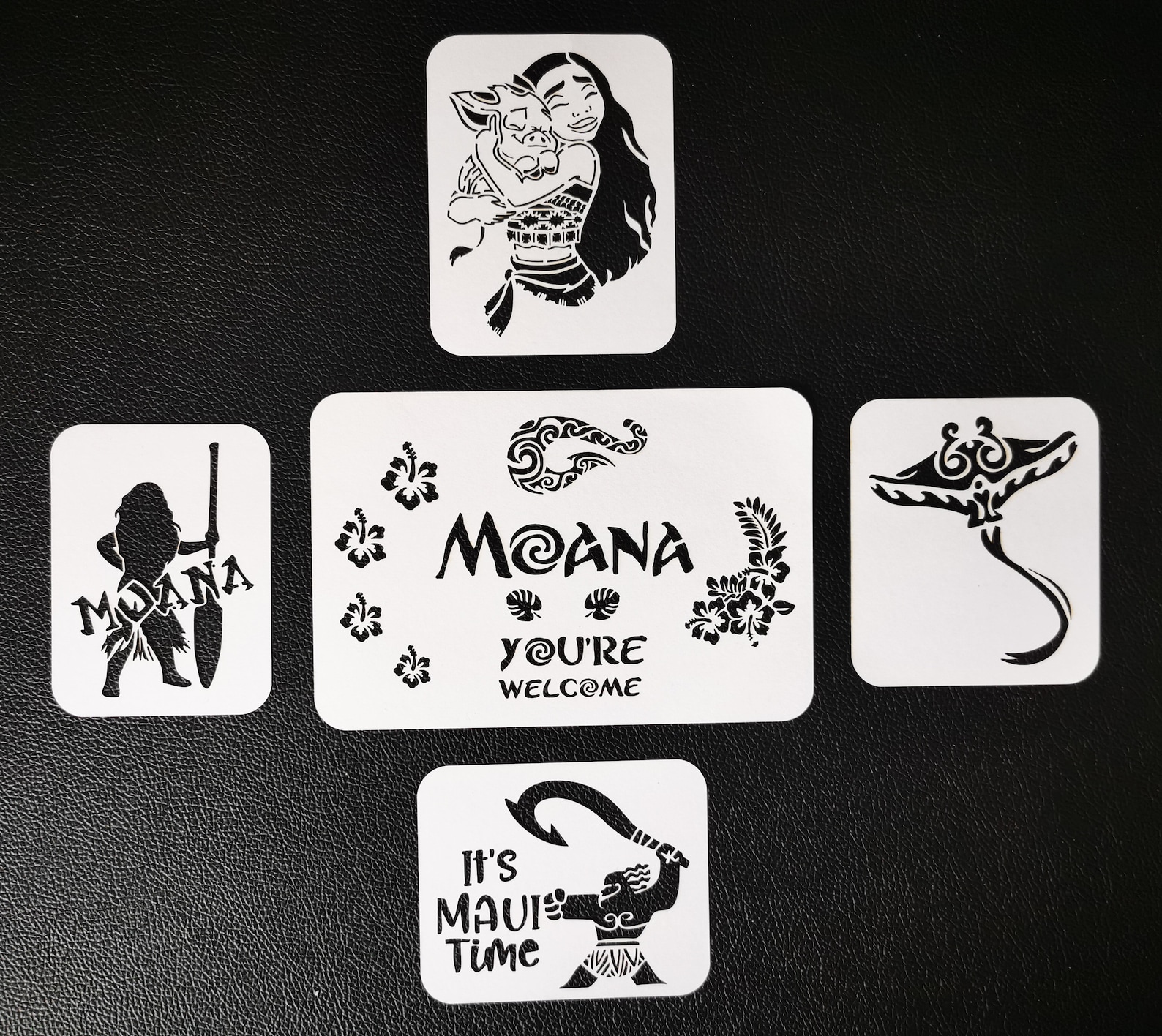 Moana Stencil Set 1 (body and Face Painting Stencils 190 Mylar) - Etsy