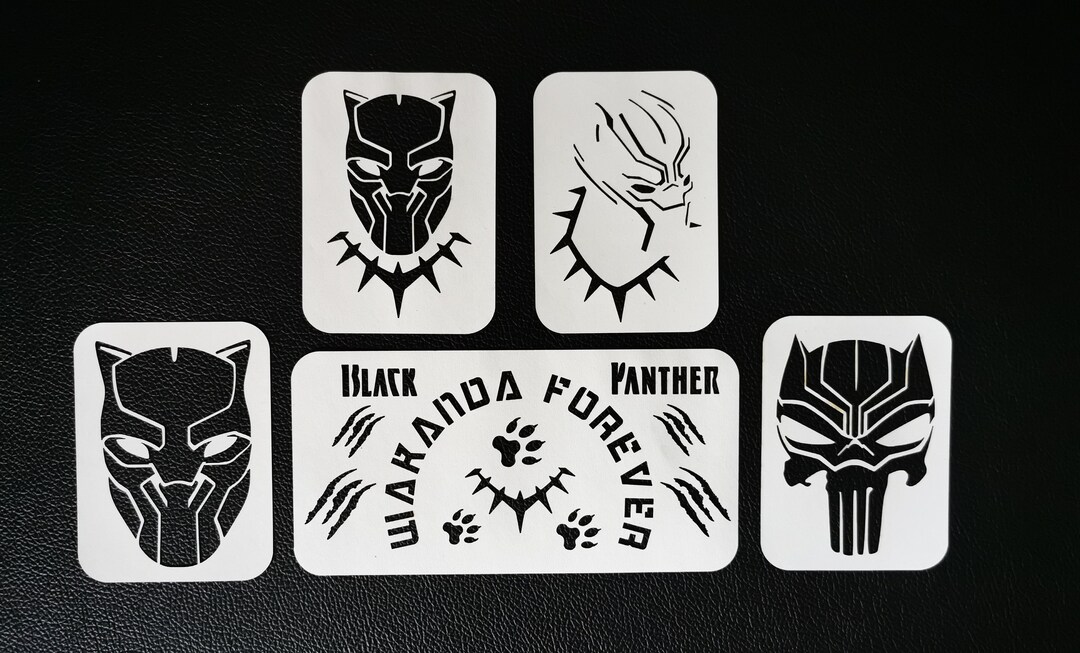 Black Panther Wakanda Stencils Set (190 Micron Mylar) - Etsy