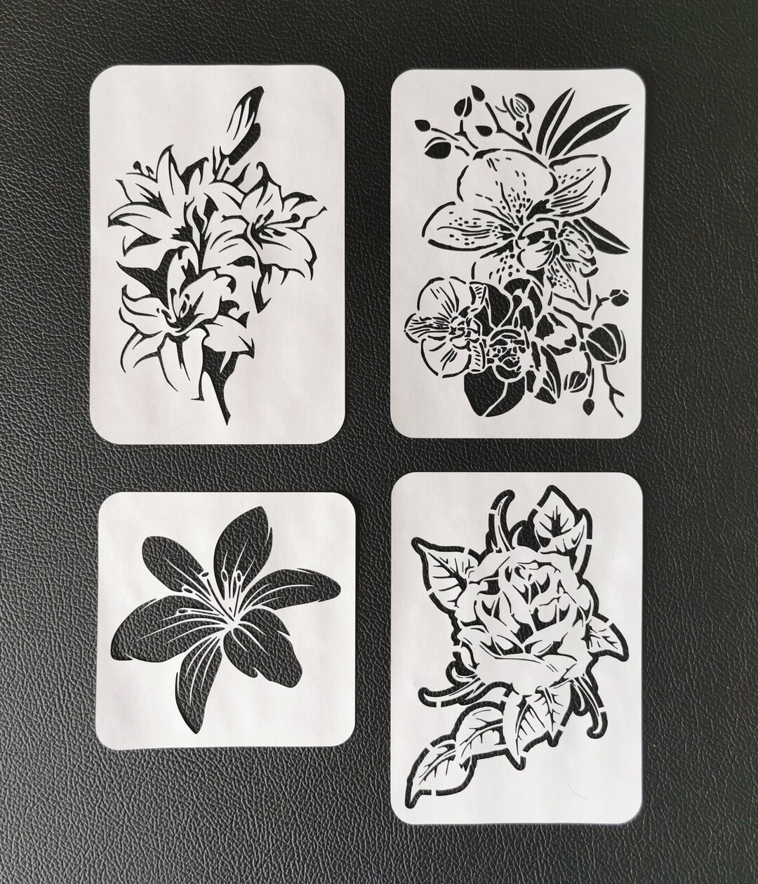 Flower Stencil Set 190 Micron Mylar - for Art & Crafts - Etsy