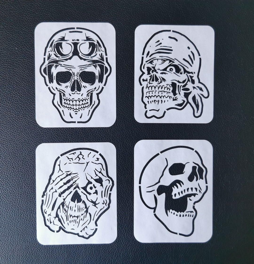 Skull Stencil Set 190 Micron Mylar - Etsy