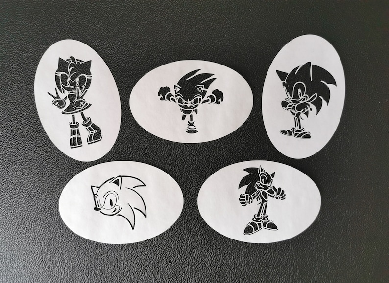 Sonic Stencil Set 190 Micron Mylar (body and Face Painting) - Etsy