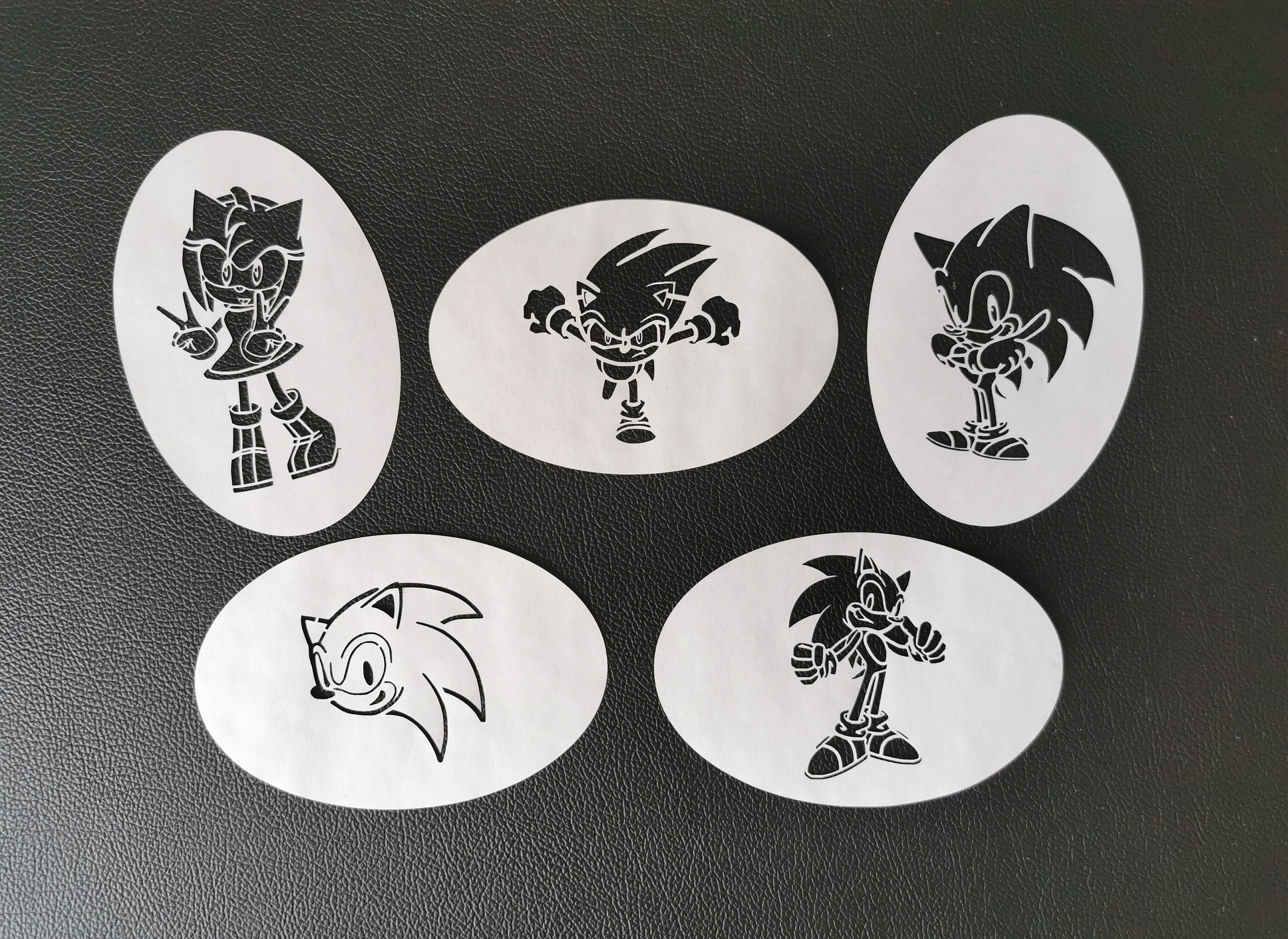 Sonic Stencil Set 190 Micron Mylar (body and Face Painting) - Etsy