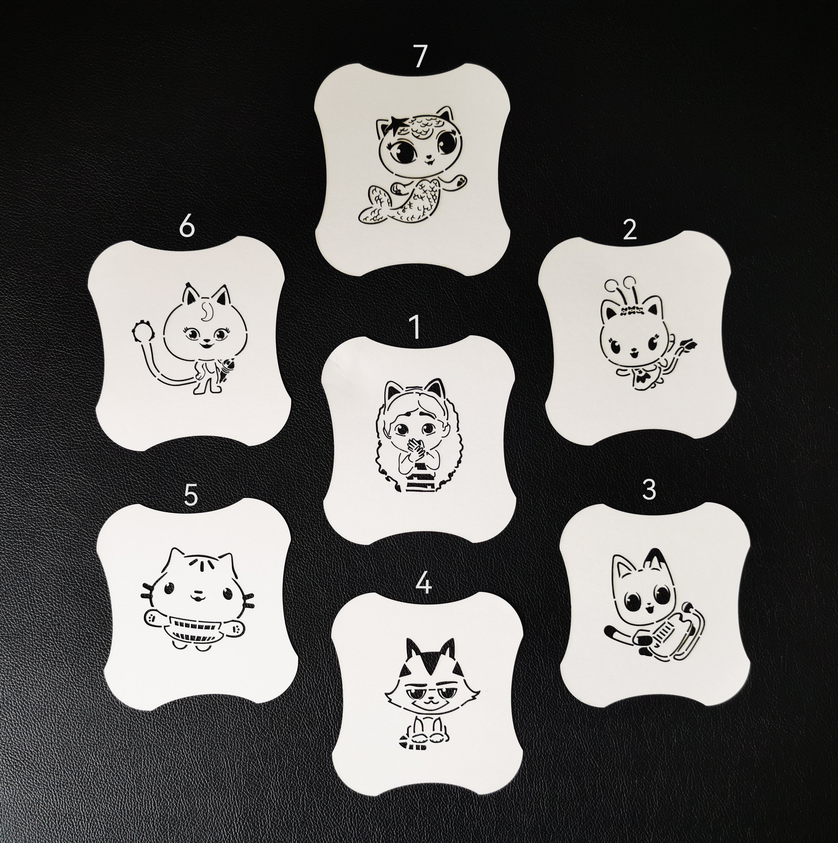 Gabby's Dollhouse Stencil Set (mylar 190) Make Your Own Stencil Set (4 ...