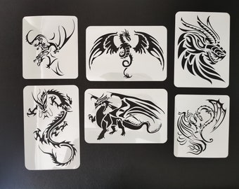 Dragon Face Stencil - Etsy UK