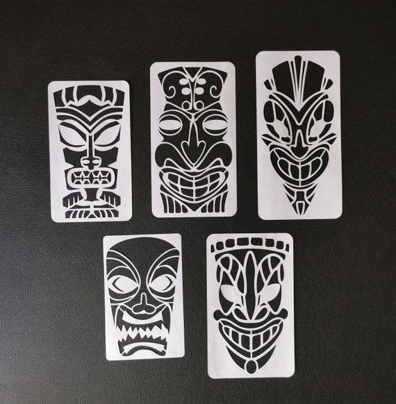 Tiki Head Stencil
