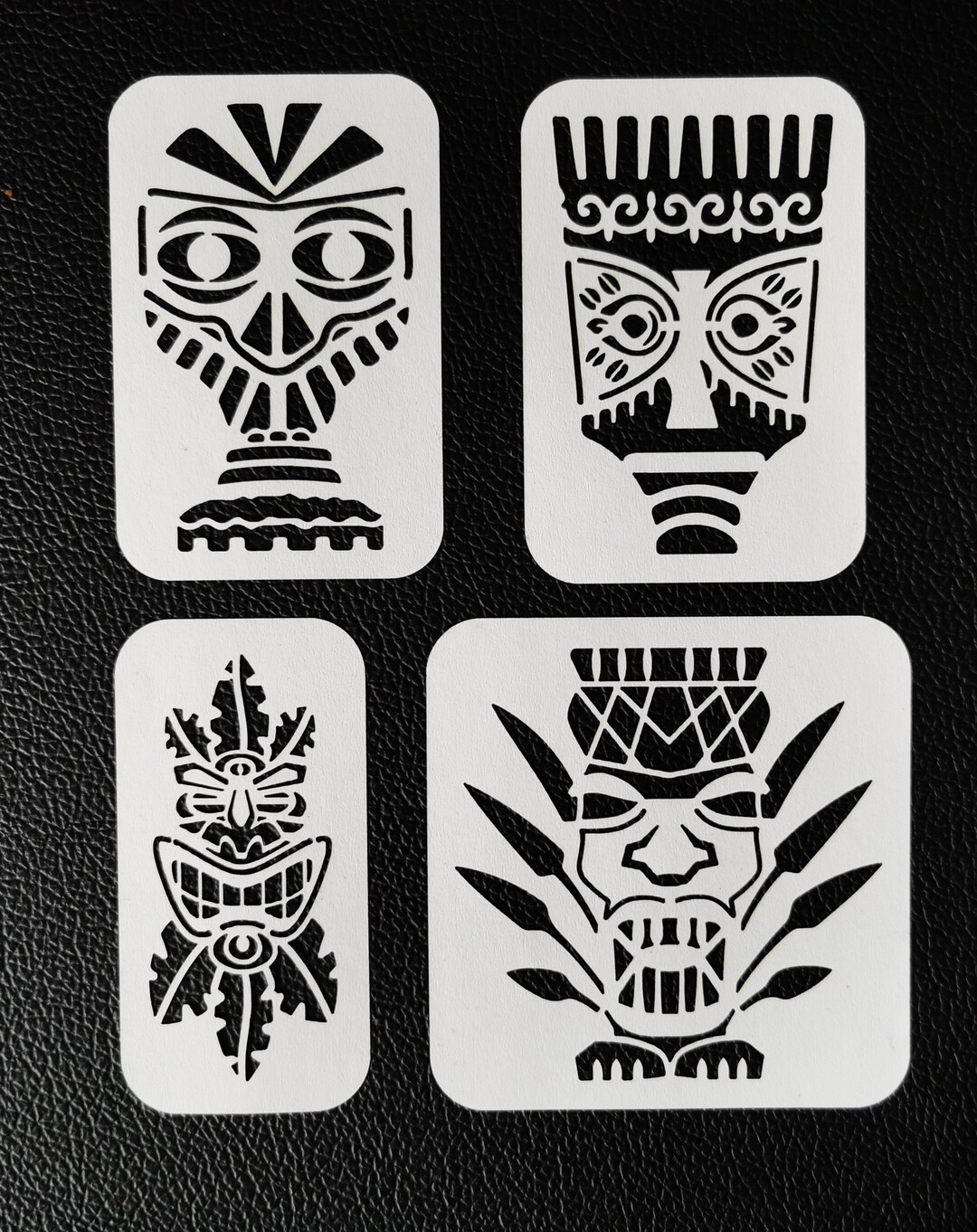 Tiki Stencils Set , Body and Face Painting (190 Mylar) - Etsy