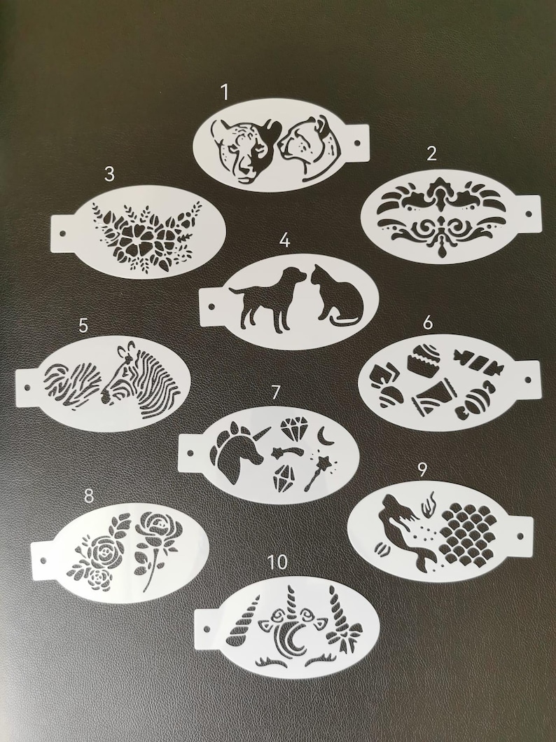 Face Painting Stencils Make Your Own Stencil Set (5 Stencils ) 190 ...