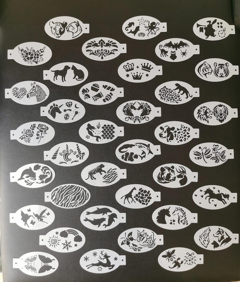 Face Painting Stencils Make Your Own Stencil Set (5 Stencils ) 190 ...